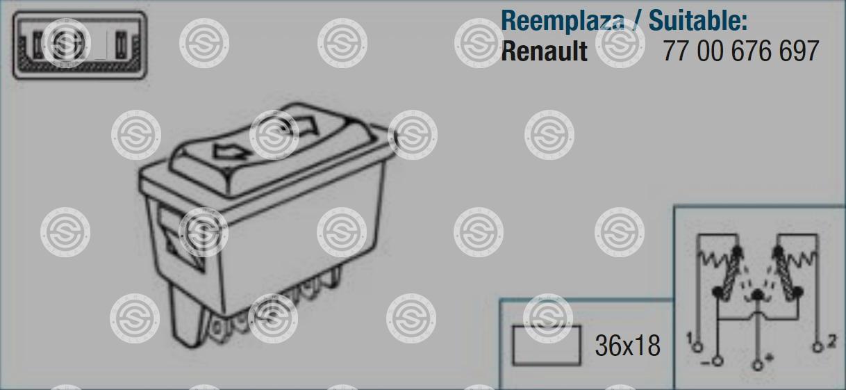 62600 | Διακόπτης Παραθύρων Universal_FAE | Ηλεκτρικά Ανταλλακτικά ...
